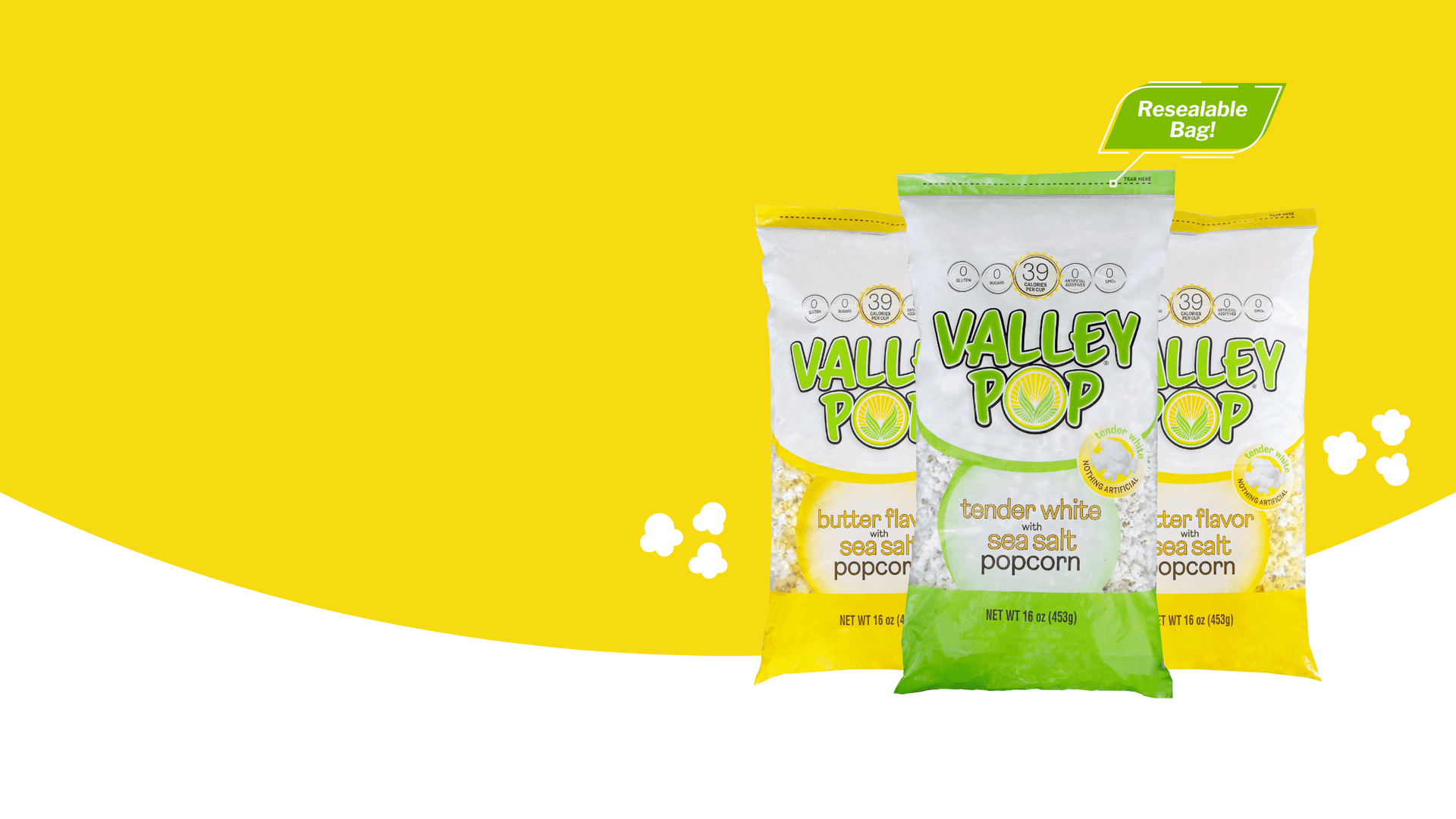 Valley Pop: Ready to Eat Popcorn | Tender Kernel Popped in Coconut Oil