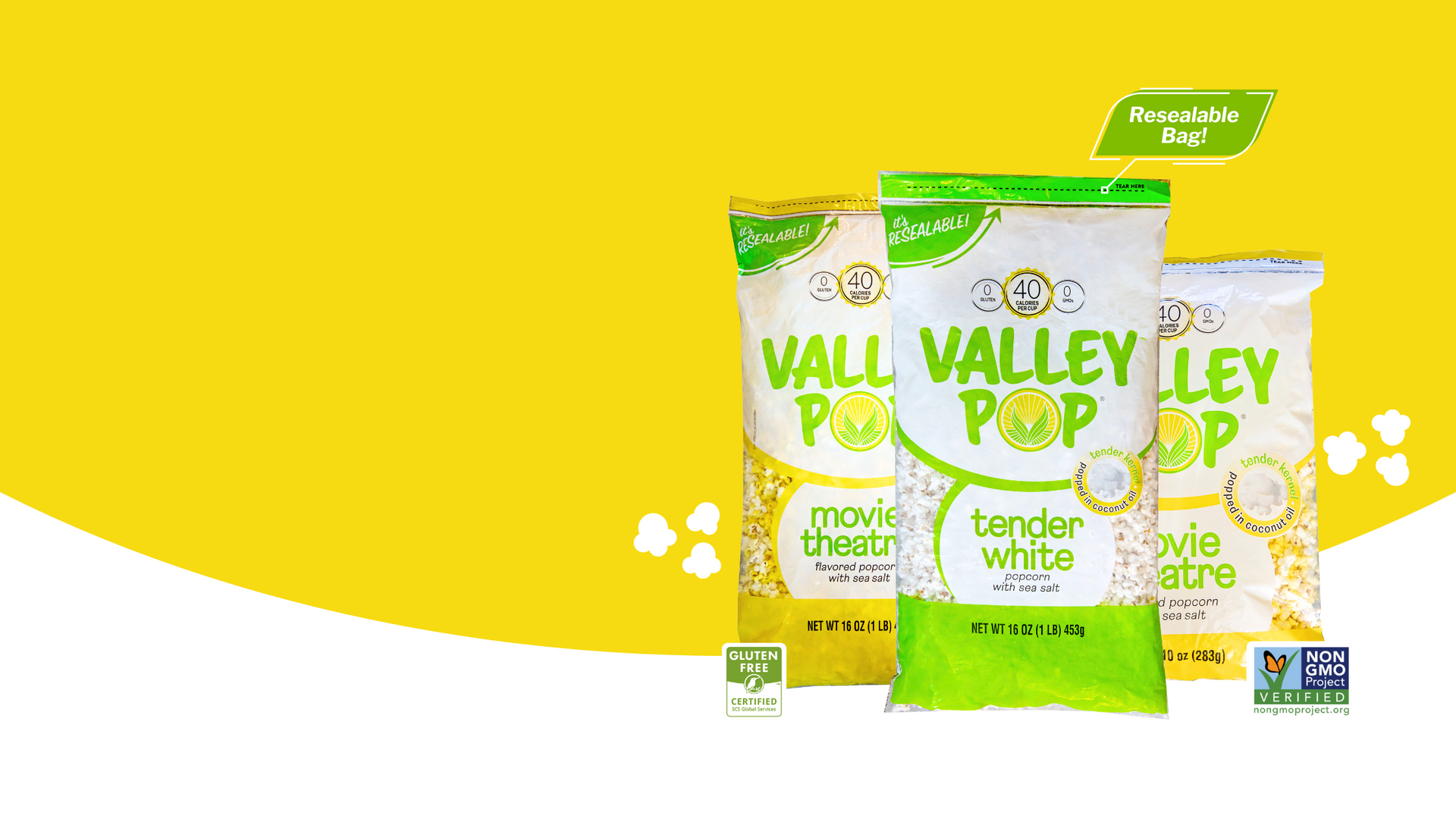 Valley Pop: Ready to Eat Popcorn | Tender Kernel Popped in Coconut Oil